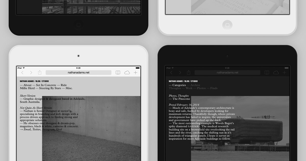 Nathan Adams — Blog — 2014